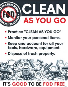 FOD Poster 22×28 Clean As You Go – FOD Prevention (Foreign Object ...