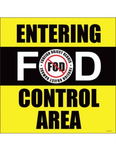 FOD Sign 12×12 Entering Control Area – FOD Prevention (Foreign Object ...