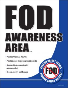 FOD Sign 11×14 Awareness Area New – FOD Prevention (Foreign Object ...